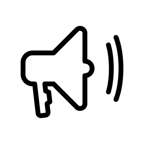 Megaphone Icon With Dual Sound Waves Suggesting Moderate Sound Output