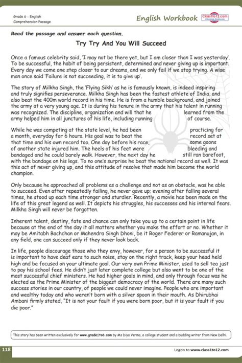 Class 6 Unseen Passage Cbse And Ncert