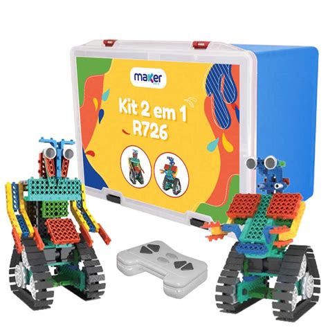 Kit Robótica Educacional Montagem Robô Controle Remoto 2 Em 1 R726
