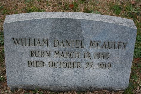 William Daniel Mcauley 1849 1919 Find A Grave Memorial
