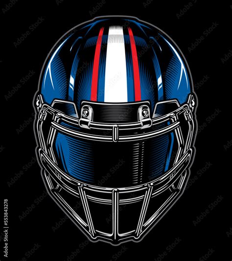 Football Helmet Front Vector