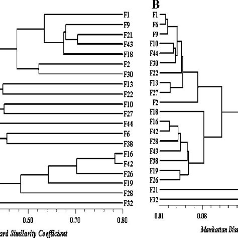 Dendrogram Derived From Upgma Cluster Analysis Using A Jaccards Download Scientific Diagram