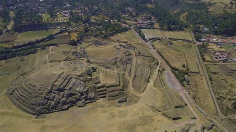 Aerial View Of The Sacsayhuaman Fortress In Cusco Stock Footage Video