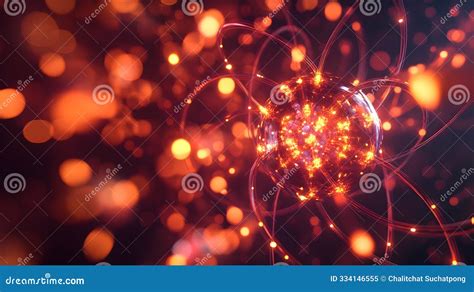 Visualizing Atomic Energy Transformation And Fusion Fission Reaction Royalty Free Stock