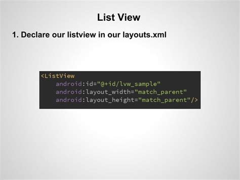 Android Development Listview And Adapter Ppt