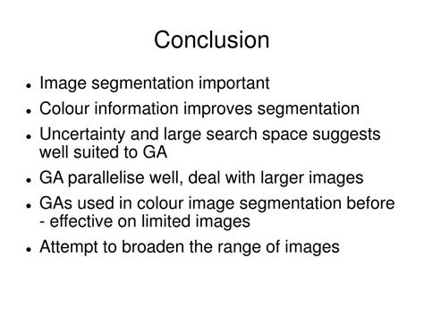 Ppt Genetic Algorithms Colour Image Segmentation Project Proposal