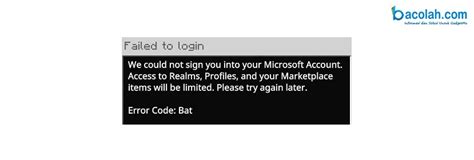 Cara Mengatasi Error Code Bat Minecraft Bacolah Com