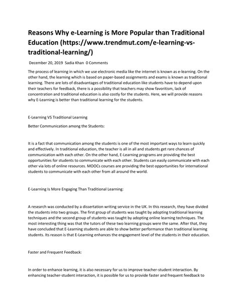 E Learning Vs Traditional Education Benefits And Advantages