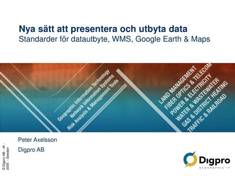 Ppt Nya Sätt Att Presentera Och Utbyta Data Standarder För Datautbyte
