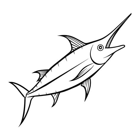 Página Para Colorear Con Ilustraciones De Marlins Para Niños Vector Premium