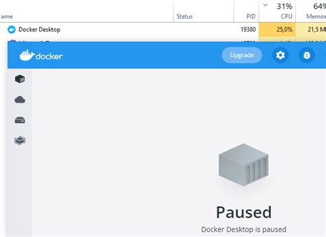 high cpu usage while docker desktop is running on windows · issue