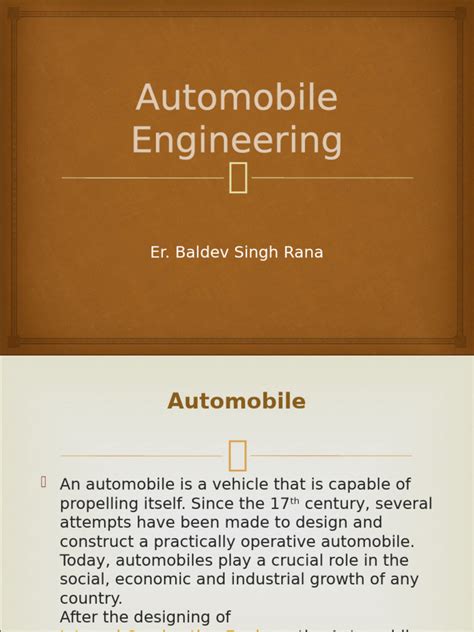 Classification Auto Pdf Vehicles Engines