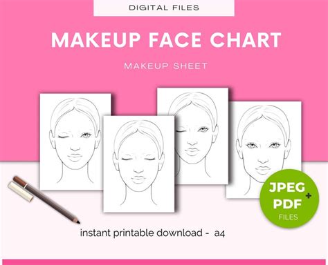 Makeup Artist Face Chart Jpeg Pdf Face Chart For Makeup Artist