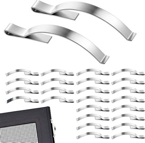 30 Pcs Window Screen Tension Spring Clips Stainless Steel Flat Corner