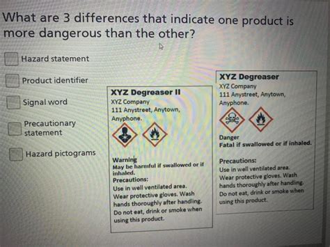 Solved What Are 3 Differences That Indicate One Product Is