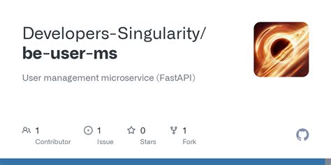 Github Developers Singularitybe User Ms User Management Microservice Fastapi