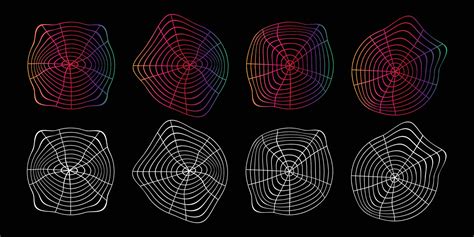 Collection Of Colorful 3d Sphere Mesh Unique Shapes Structure Model