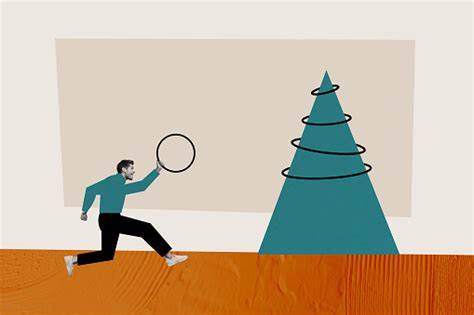 합성물 트렌드 삽화 스케치 3d 사진 콜라주 검정 화이트 실루엣 남자 보류 기하학 원 공 중력 삼각형 장난감에 던져 25 29세에 대한 스톡 사진 및 기타 이미지 Istock