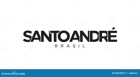 Santo Andre In The Brasil Emblem The Design Features A Geometric Style Vector Illustration