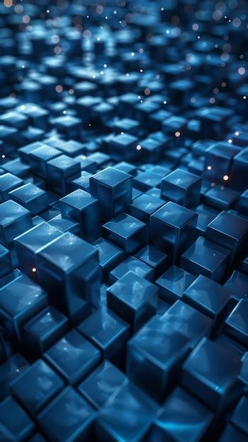 Premium Photo Blue Cubes Background