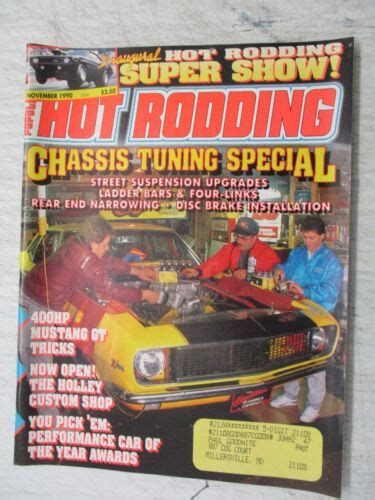 Popular Hot Rodding Magazine Nov 1990 Chassis Tuning Special Steve