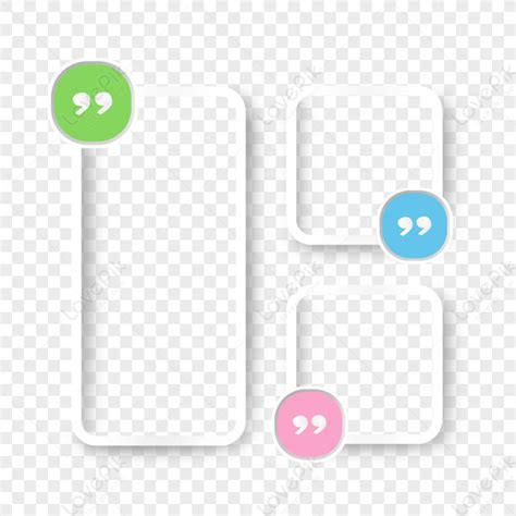 프레임 따옴표 입체 둥근 사각형 색상 노트 일러스트 물감 종이모양웹 페이지 Png 일러스트 무료 다운로드 Lovepik