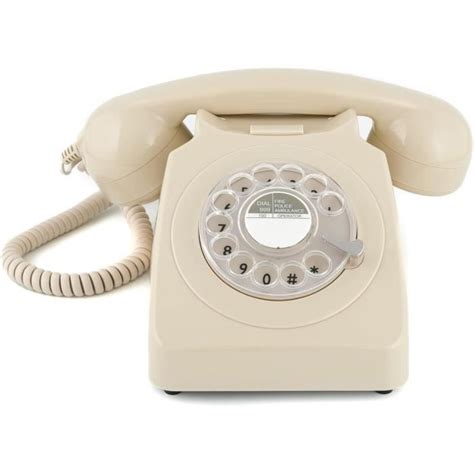 746 Téléphone Fixe Rétro De Style Années 1970 À Cadran Rotatif Cordon
