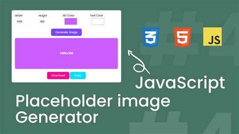 JavaScript Placeholder Image Generator In HTML CSS JavaScript