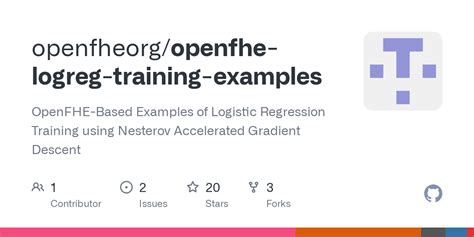 Github Openfheorg Openfhe Logreg Training Examples Openfhe Based