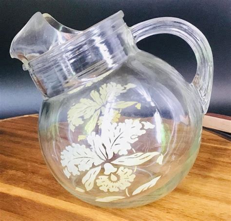 Vintage Glass Pitchers Assorted Designs Etsy
