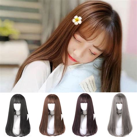 데일리나인 무료배송 Dnyne 자연스러운 긴머리 여성 통가발 C컬 롱 웨이브 여자 가발 애쉬그레이 브라운 블랙