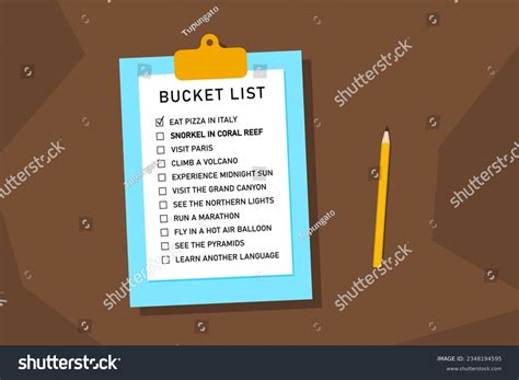Bucket List Examples Over 10 Royalty Free Licensable Stock