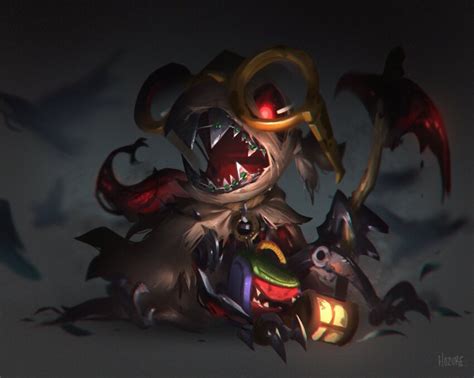 Hozure Fiddlesticks League Of Legends Highres 1other Aged Down Bear Trap Bird Briefcase