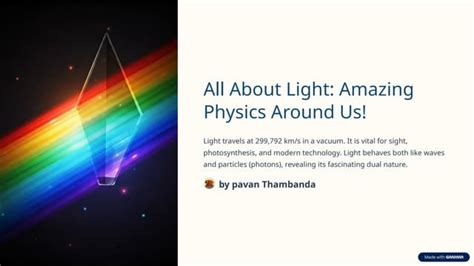 All About Light Amazing Physics Around Uspptx