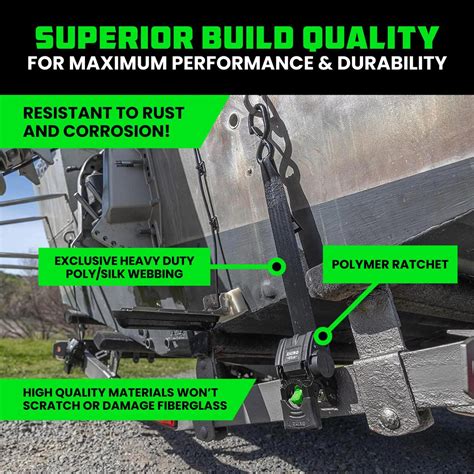 Buy Rhino Usa 2 X 43 Retractable Transom Tie Down Straps 2 Pack