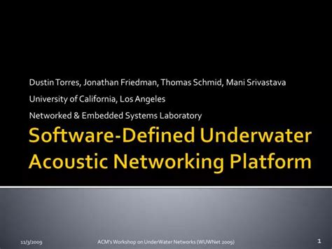 Ppt Software Defined Underwater Acoustic Networking Platform Powerpoint Presentation Id 1582525