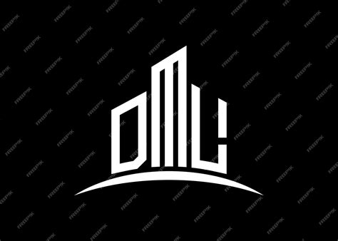 Premium Vector Letter Dml Building Vector Monogram Logo Design Template Building Shape Dml Logo