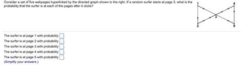 Solved Consider A Set Of Five Webpages Hyperlinked By The Chegg