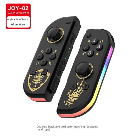 Joy 02 Wireless Gamepad Ns Rgb Led L R Joypad For Switch Lite Oled Joystick With Dual Vibration