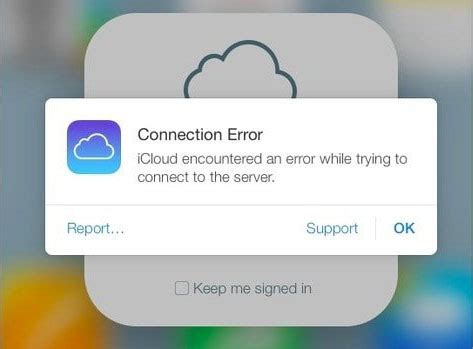 How To Fix ICloud Connection To Server Failed With Means