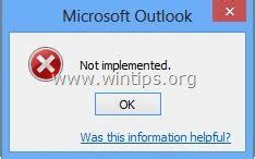 How To Fix Outlook Not Implemented Error During Send Receive WinTips Org