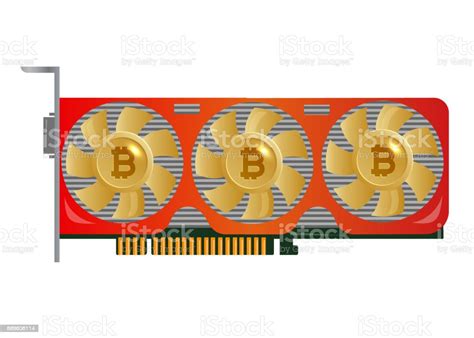 Mining Video Card Miner Of Gpu Technology Extraction Crypto Currency Stock Illustration