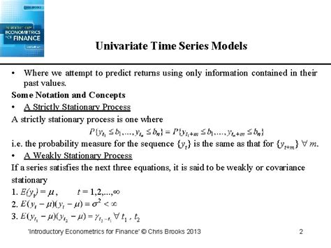 Chapter 6 Univariate Time Series Modelling And Forecasting