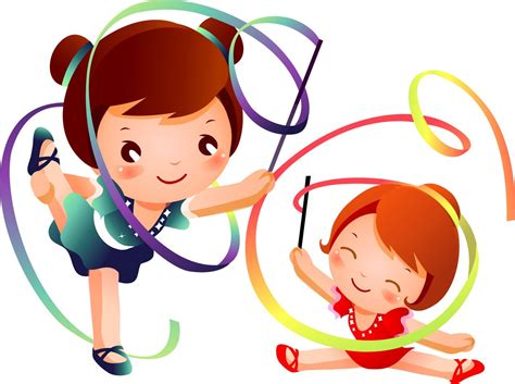 Гимнастка картинка для детей на прозрачном фоне