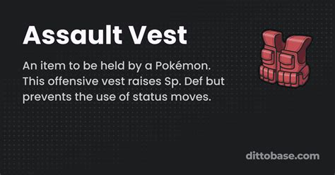 Assault Vest Pokémon Item Dittobase