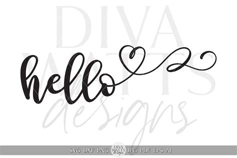 Hello Word Clipart SVG Graphic By Diva Watts Designs Creative Fabrica