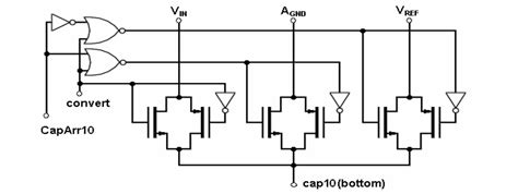 15 Capacitor Array Switch Is Connected To A Capacitor Array