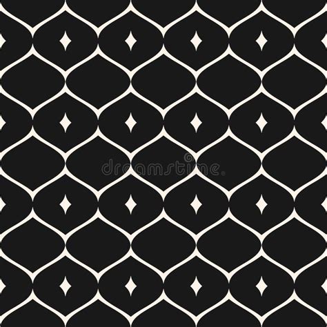 Oriental Style Seamless Pattern Vector Ornament Texture With Thin Wavy Lattice Curved Lines