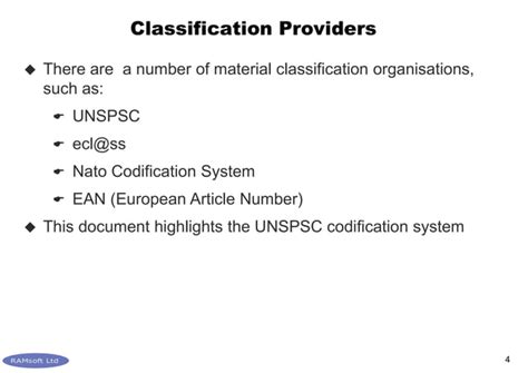 Using Unspsc Codes In The Mro Inventory System Pdf
