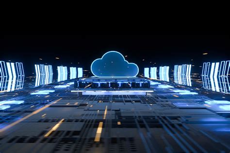 초록의 3d 렌더링 인공 지능의 컴퓨터 칩 클라우드 컴퓨팅에 대한 스톡 사진 및 기타 이미지 클라우드 컴퓨팅 데이터 배경